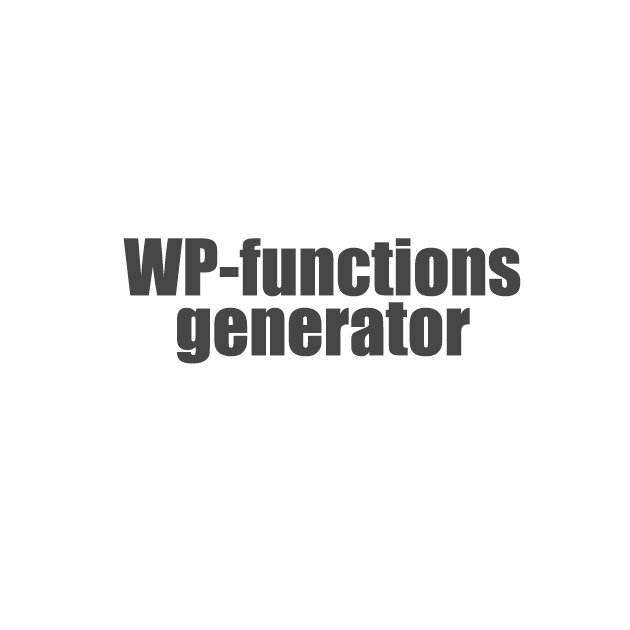 WP-functions generator